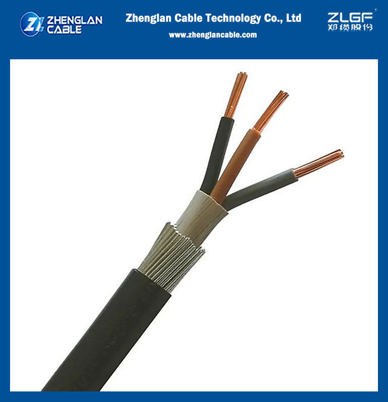 6mm 3 Core Steel Wire Armored SWA Cable Copper Cu XLPE PVC SWA PVC 0.6/1kV BS 5467, IEC/EN 60502 ...